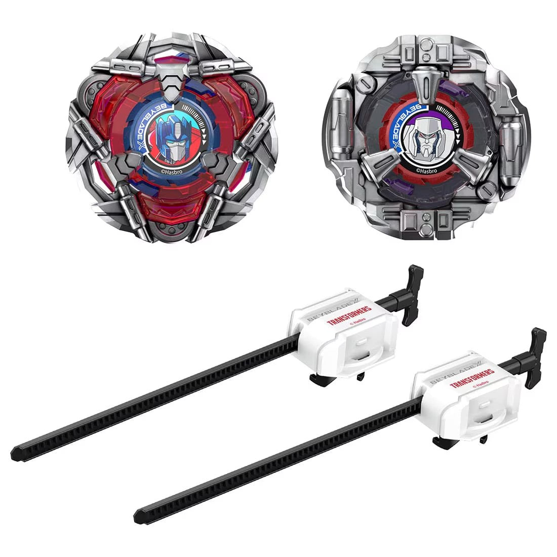 BEYBLADE X BX-00 Double Starter Transformers Optimus Prime/Megatron ...